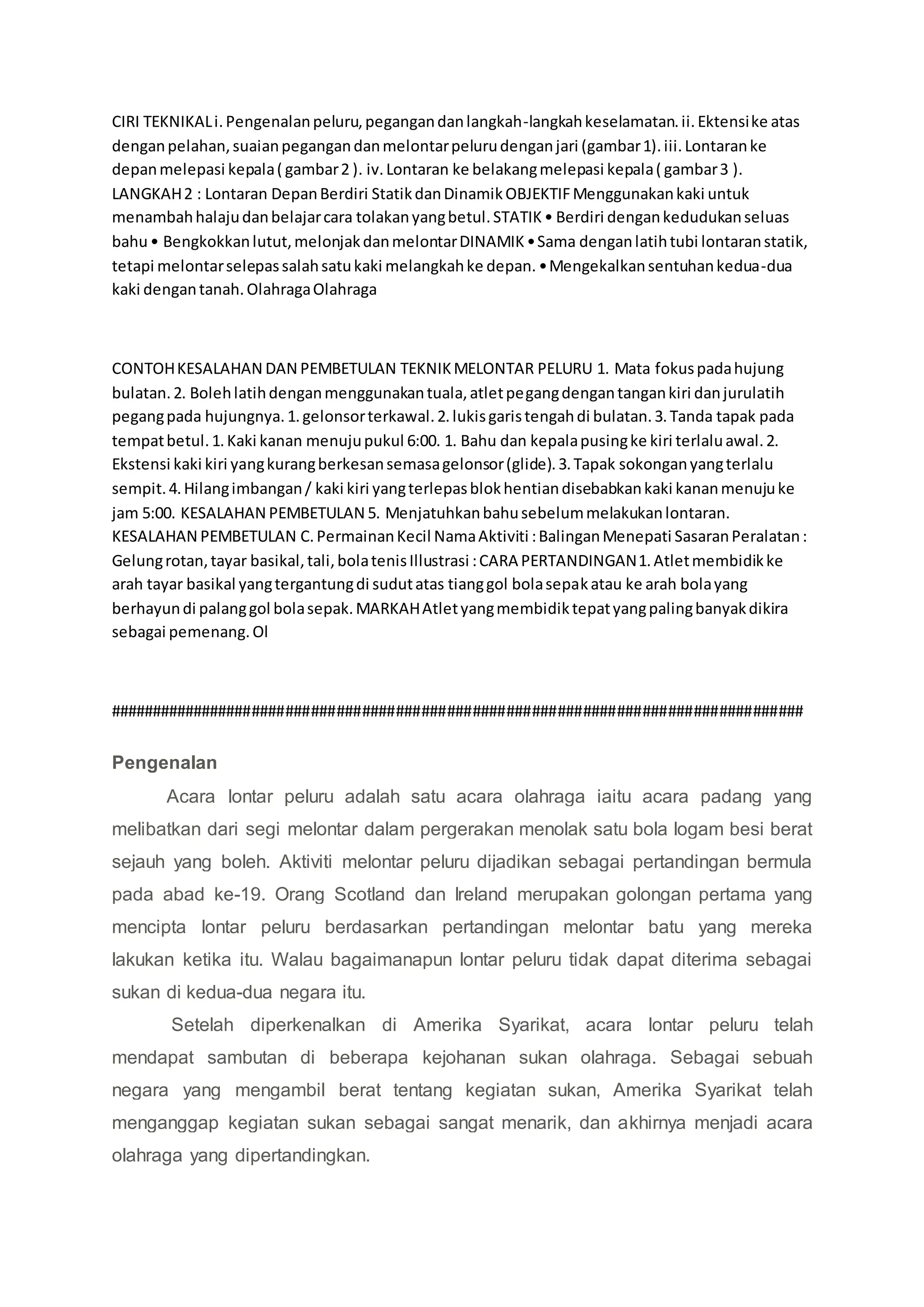 Lontar peluru | DOCX