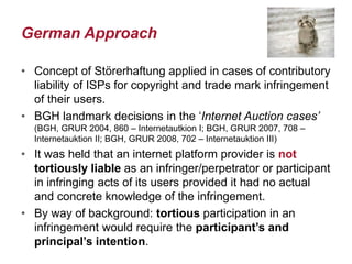 Birgit Clark - ISP Liability through Interference in Germany | PPT