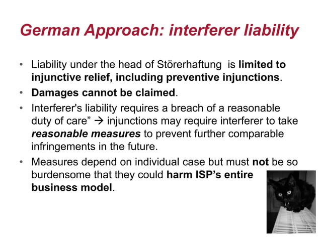 Birgit Clark - ISP Liability through Interference in Germany | PPT