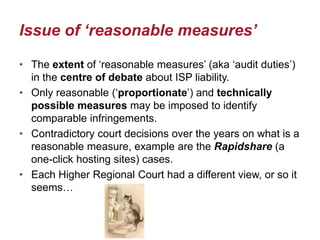 Birgit Clark - ISP Liability through Interference in Germany | PPT