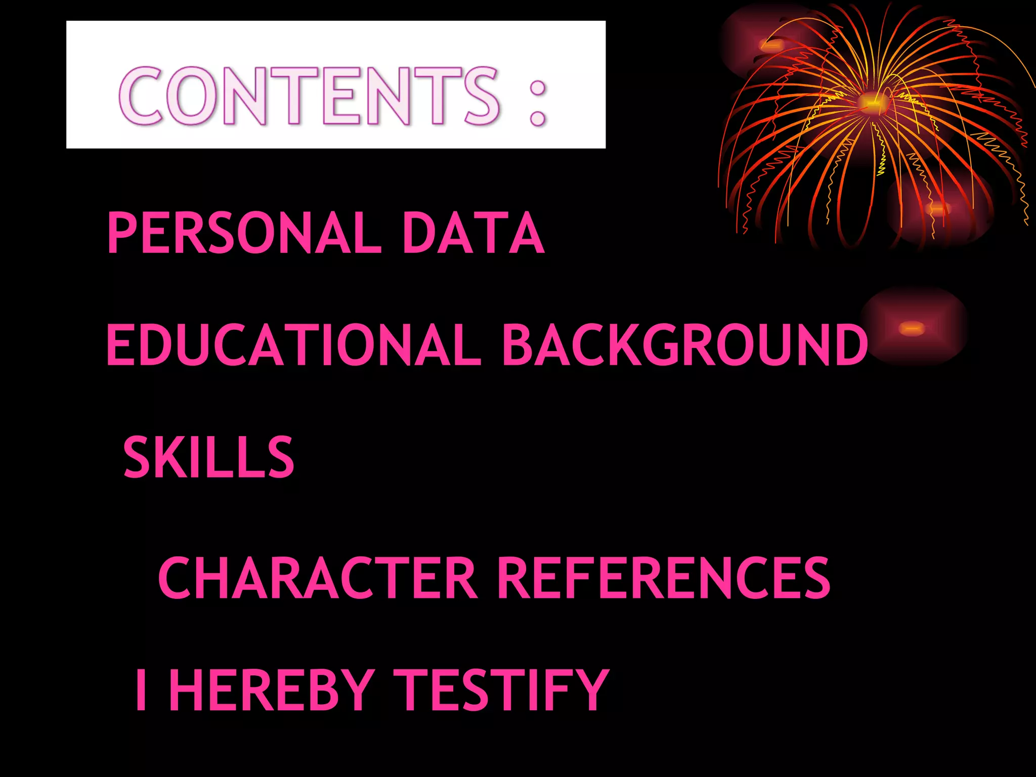 Lontok Personal Presentation | PPT