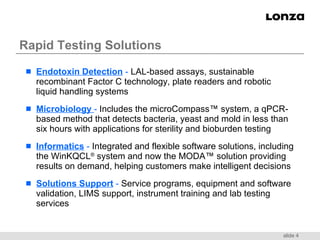 Lonza Moda Solution Overview 2010 Final 18 Aug2010 | PPT