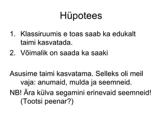 Loodus klassiruumis | PPT