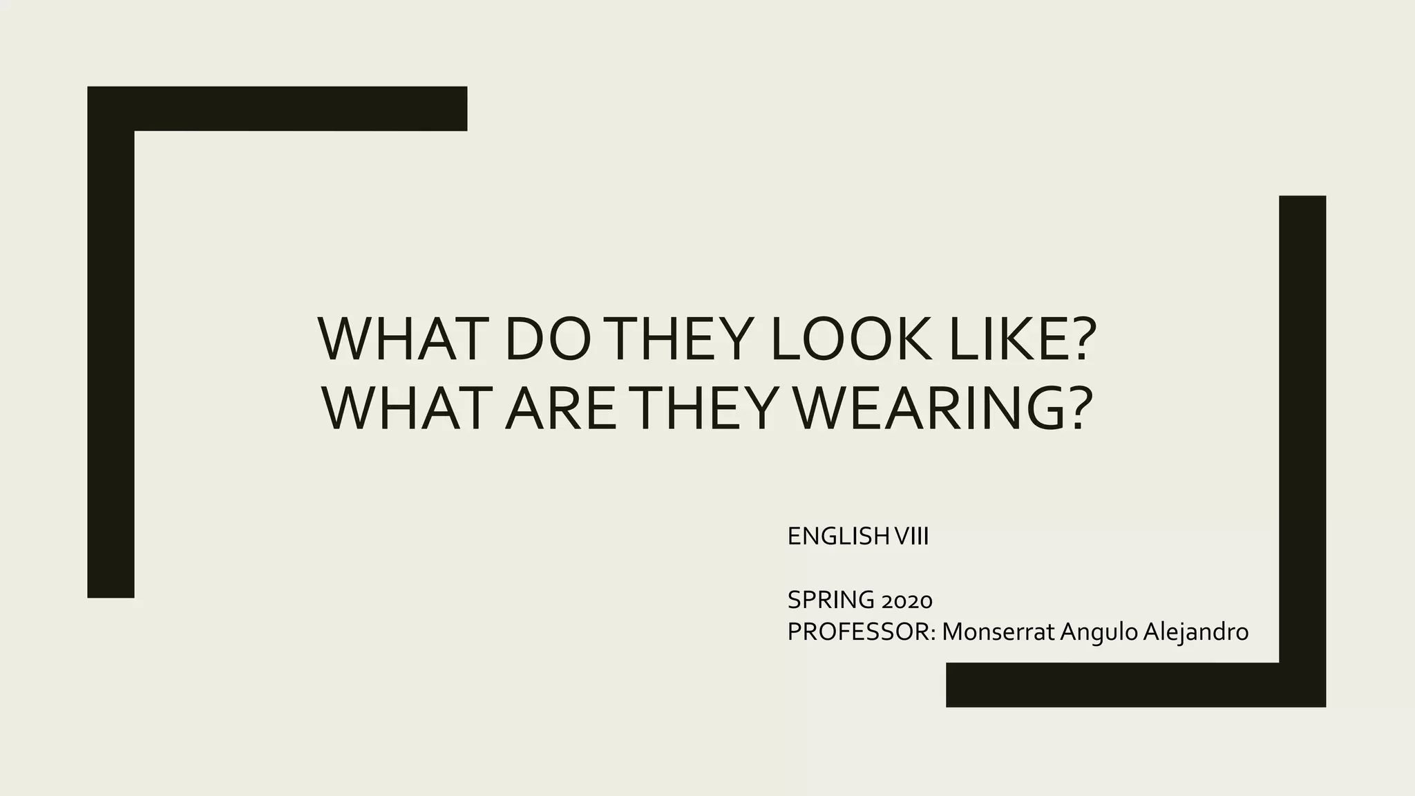 Look like-what do you look like-what are you wearing | PPTX
