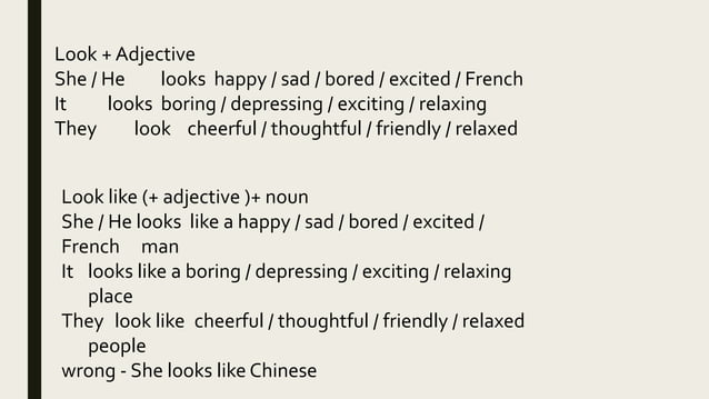 Look like-what do you look like-what are you wearing | PPT