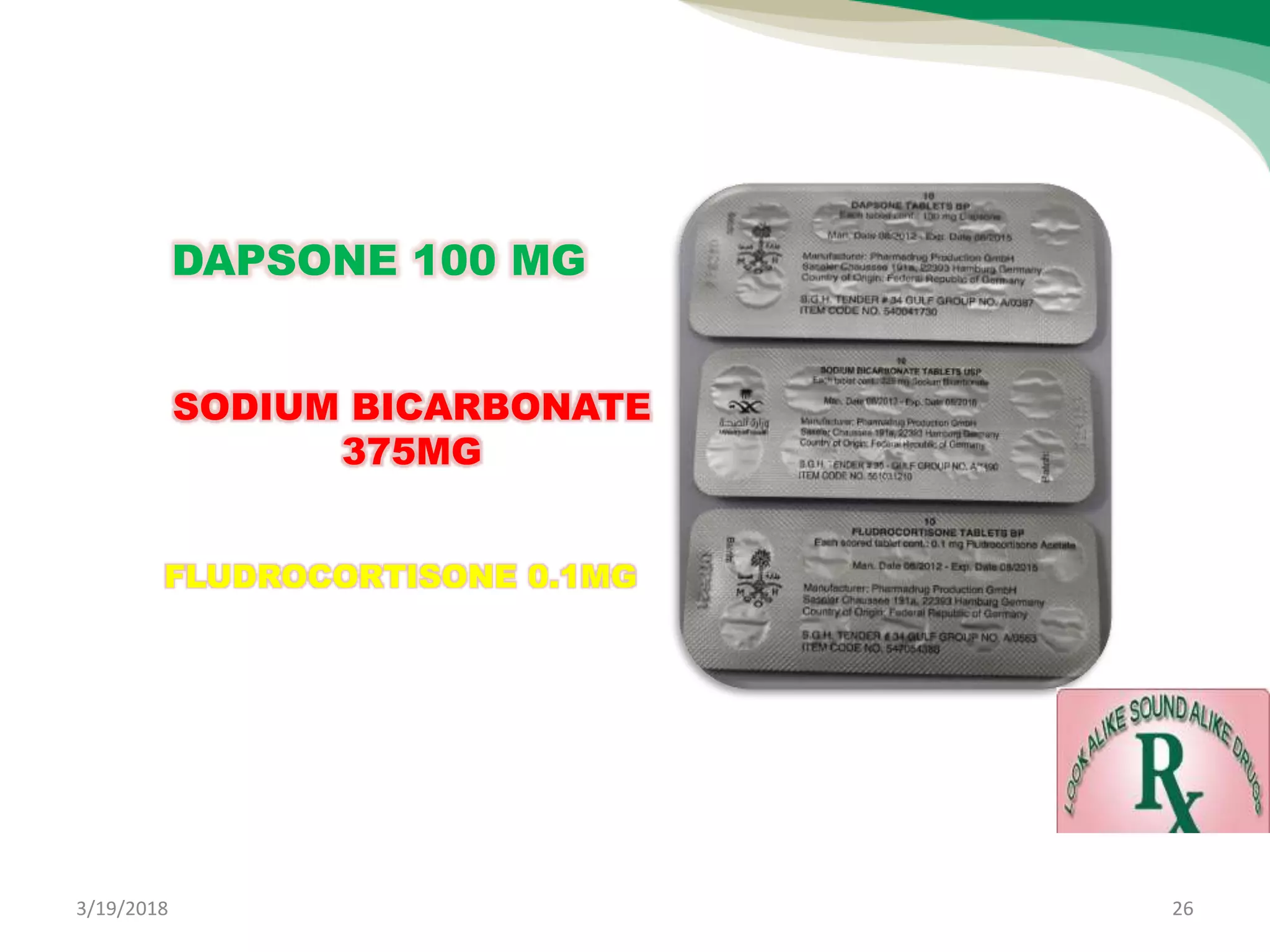 Look alike and sound alike medications | PPTX