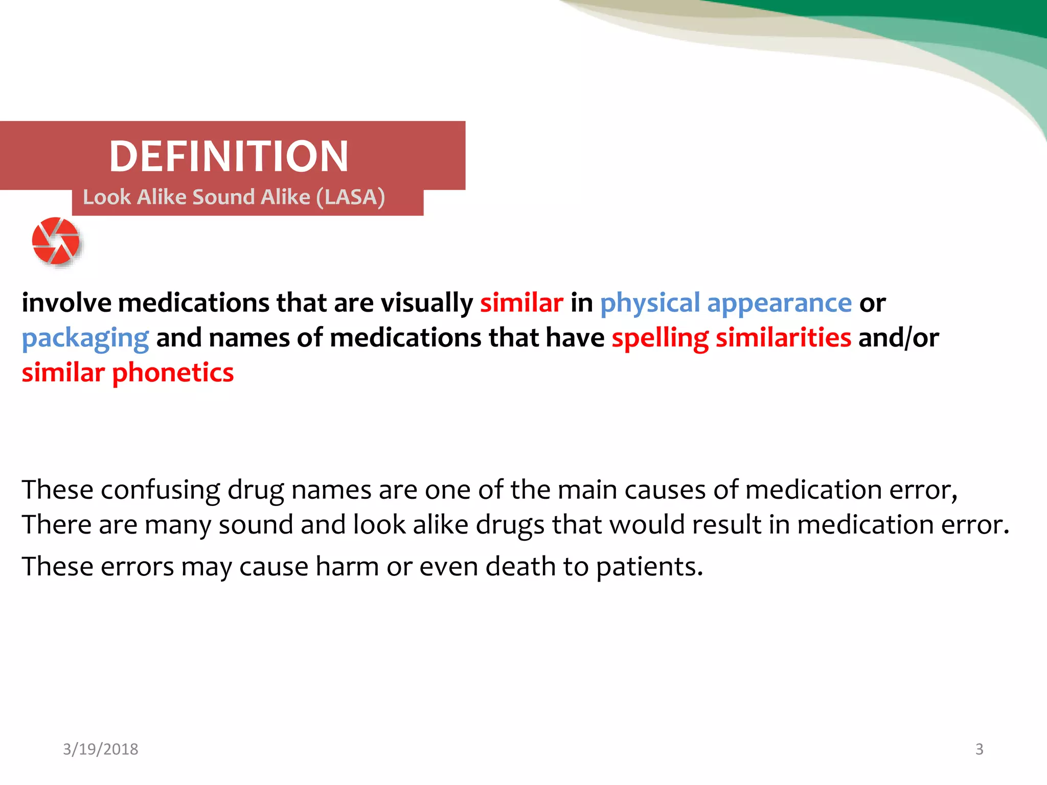 Look alike and sound alike medications | PPTX