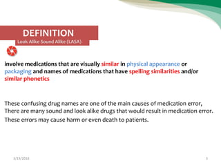 Look alike and sound alike medications | PPTX