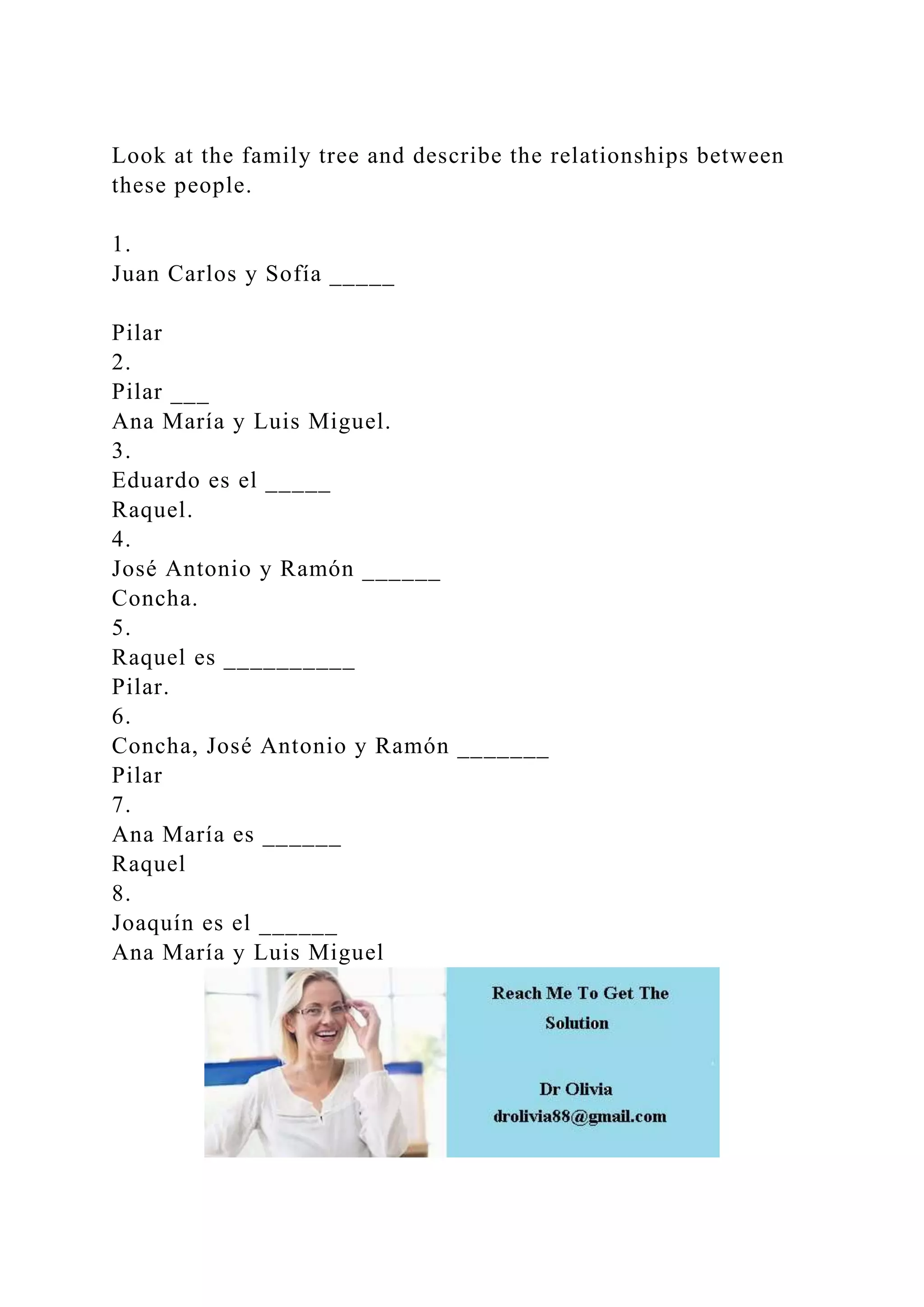Look at the family tree and describe the relationships between these.docx