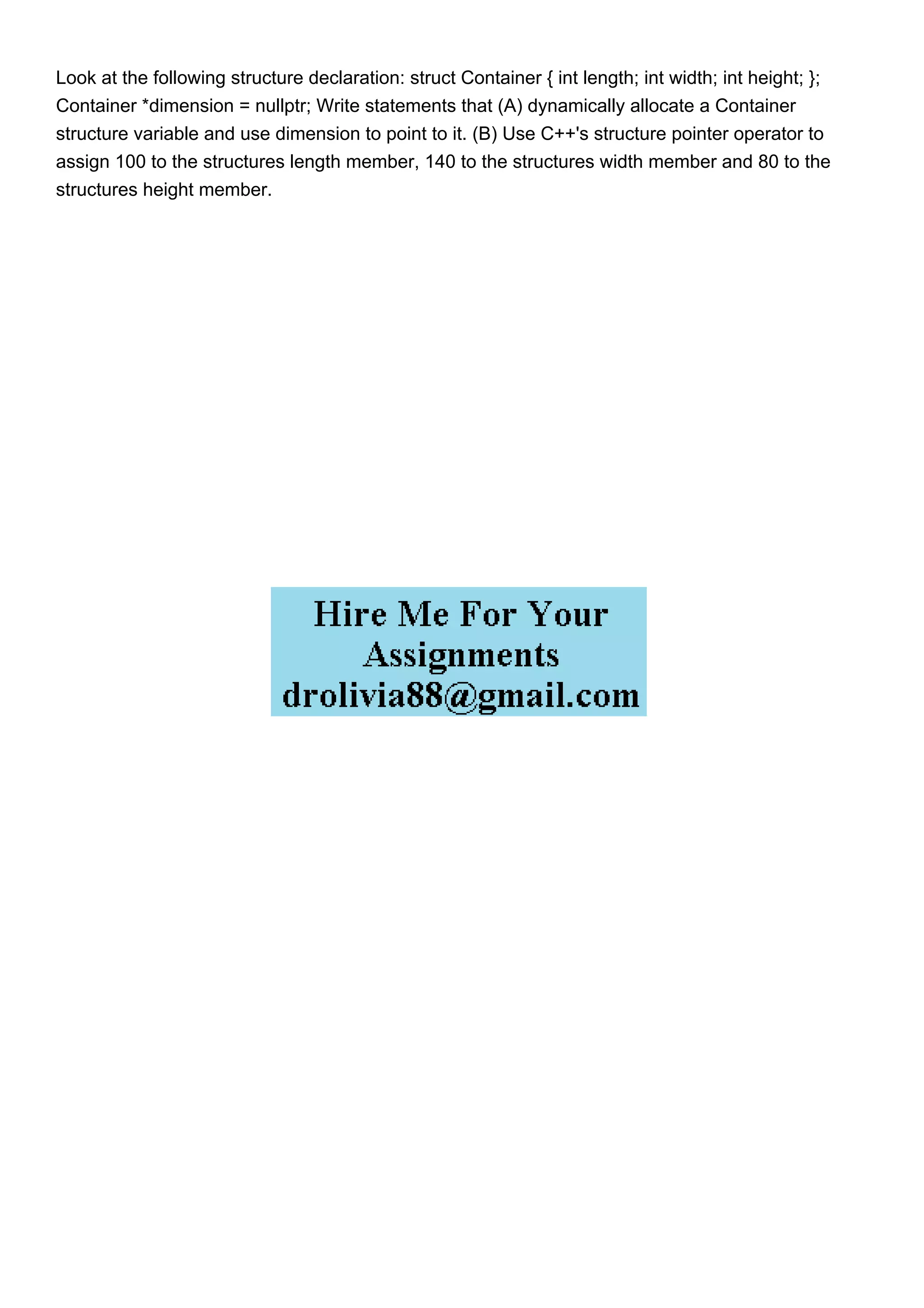 Look At The Following Structure Declaration Struct Containe Pdf