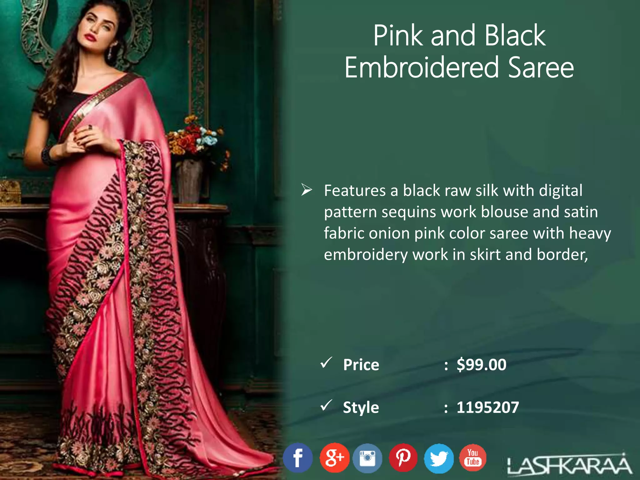 Designer Embroidered Saree | PPT