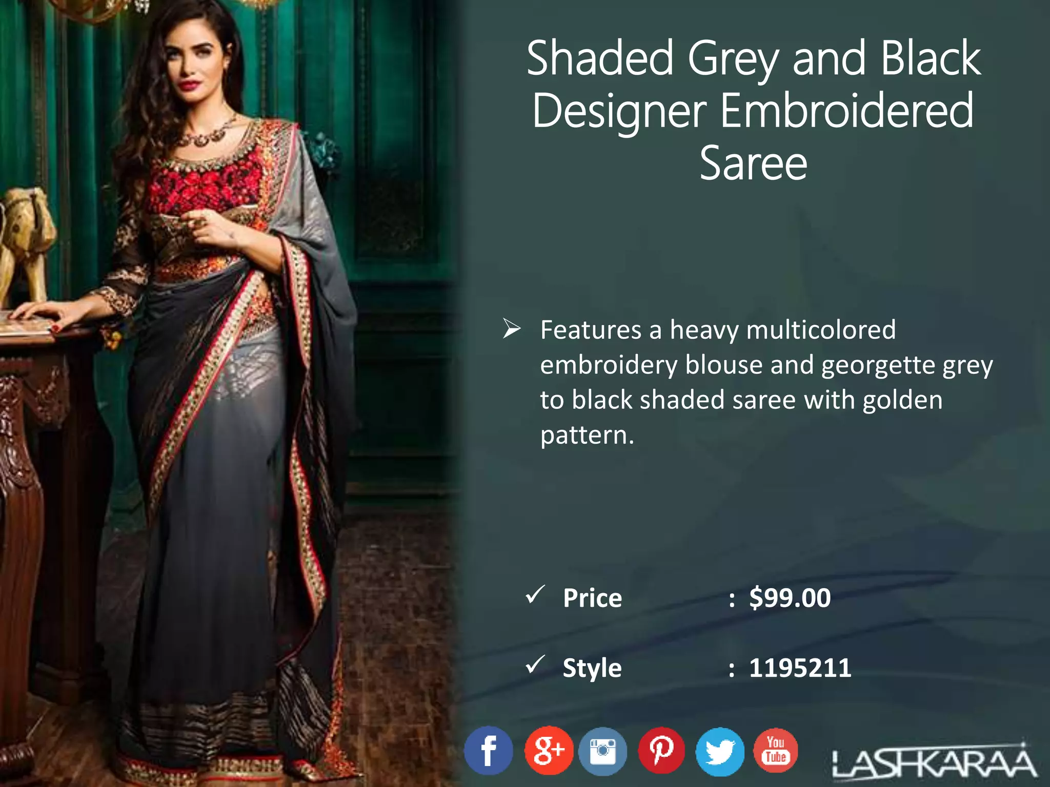Designer Embroidered Saree | PPT
