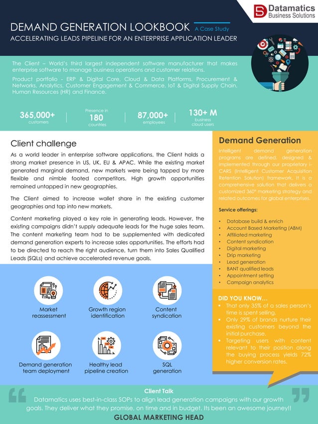 Demand Generation : Accelerating Leads Pipeline For an Enterprise ...