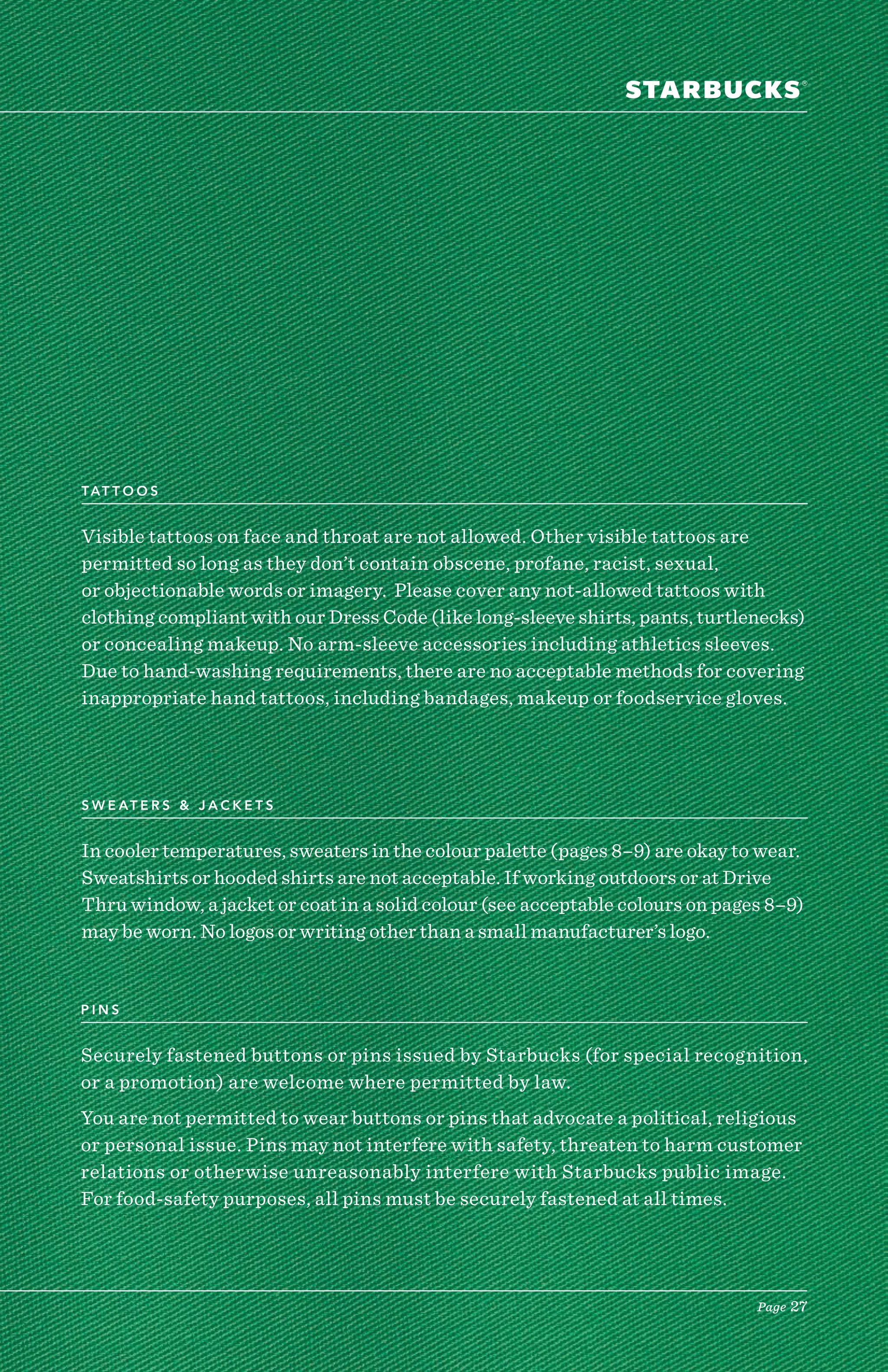 Lookbook Starbucks - Dress Code | PDF