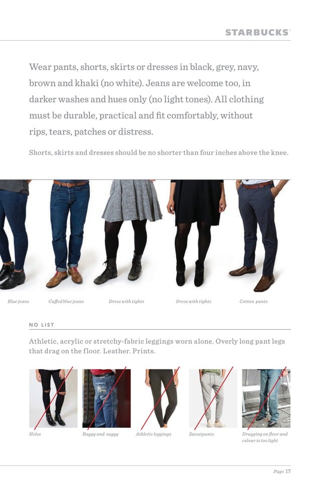 Lookbook Starbucks - Dress Code | PDF