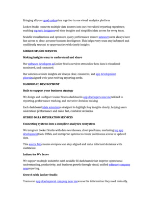 Looker Studio & Interactive Dashboard Services | PPT