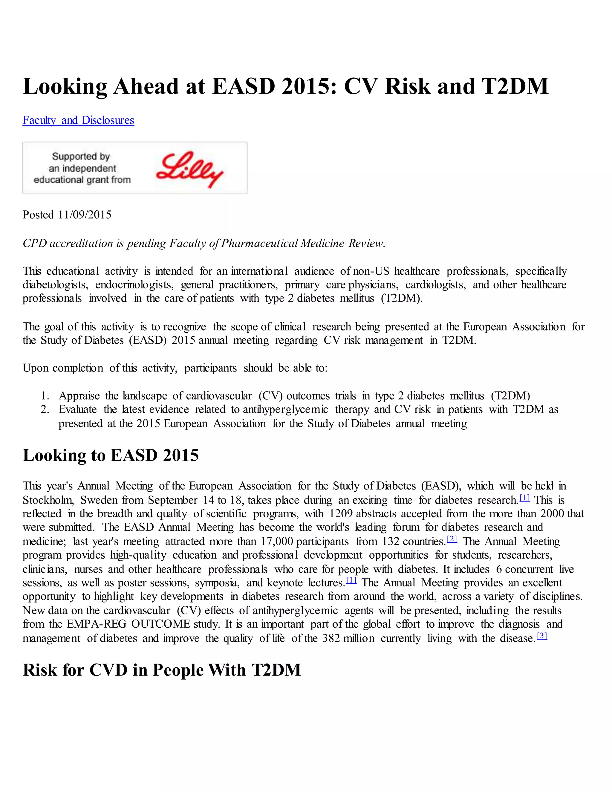 Looking ahead at easd 2015 | DOCX