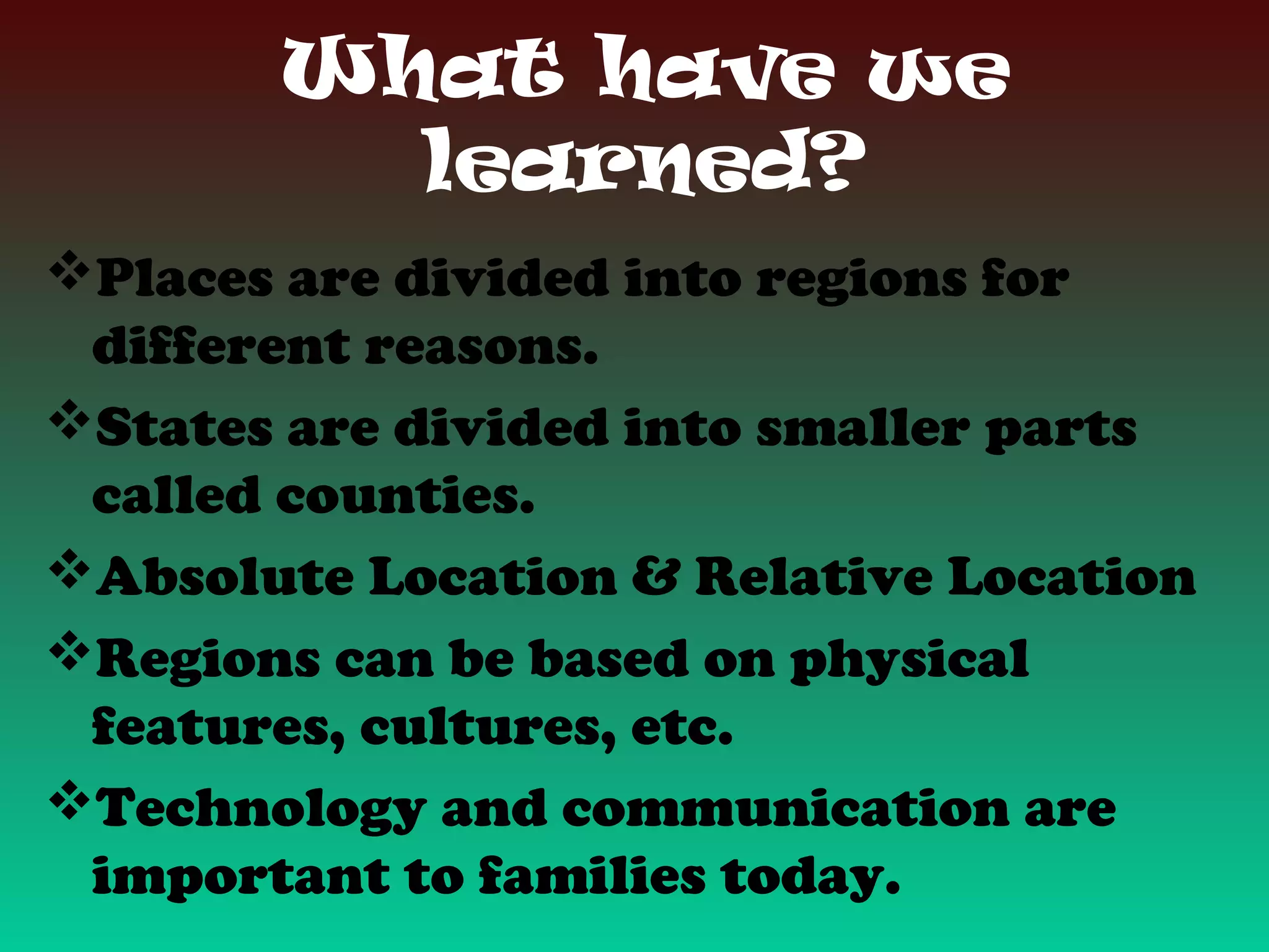 Looking at regions (social studies) | PPT