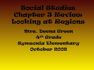 Looking at regions (social studies) | PPT
