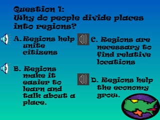 Looking at regions (social studies) | PPT | Geography | Science