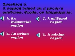 Looking at regions (social studies) | PPT | Geography | Science