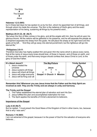 Looking at the Big Picture Handout A4 | DOC | Christianity | Religion ...