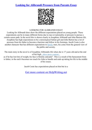 Looking For Alibrandi Essays | PDF