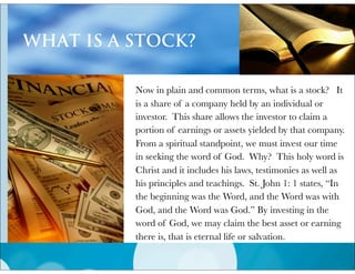 Looking for a Worthy Investment? Choose the Stock of Jesus Christ (w ...