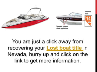 Looking for boat title in nevada | PPTX