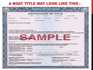 Looking for boat title in nevada | PPTX