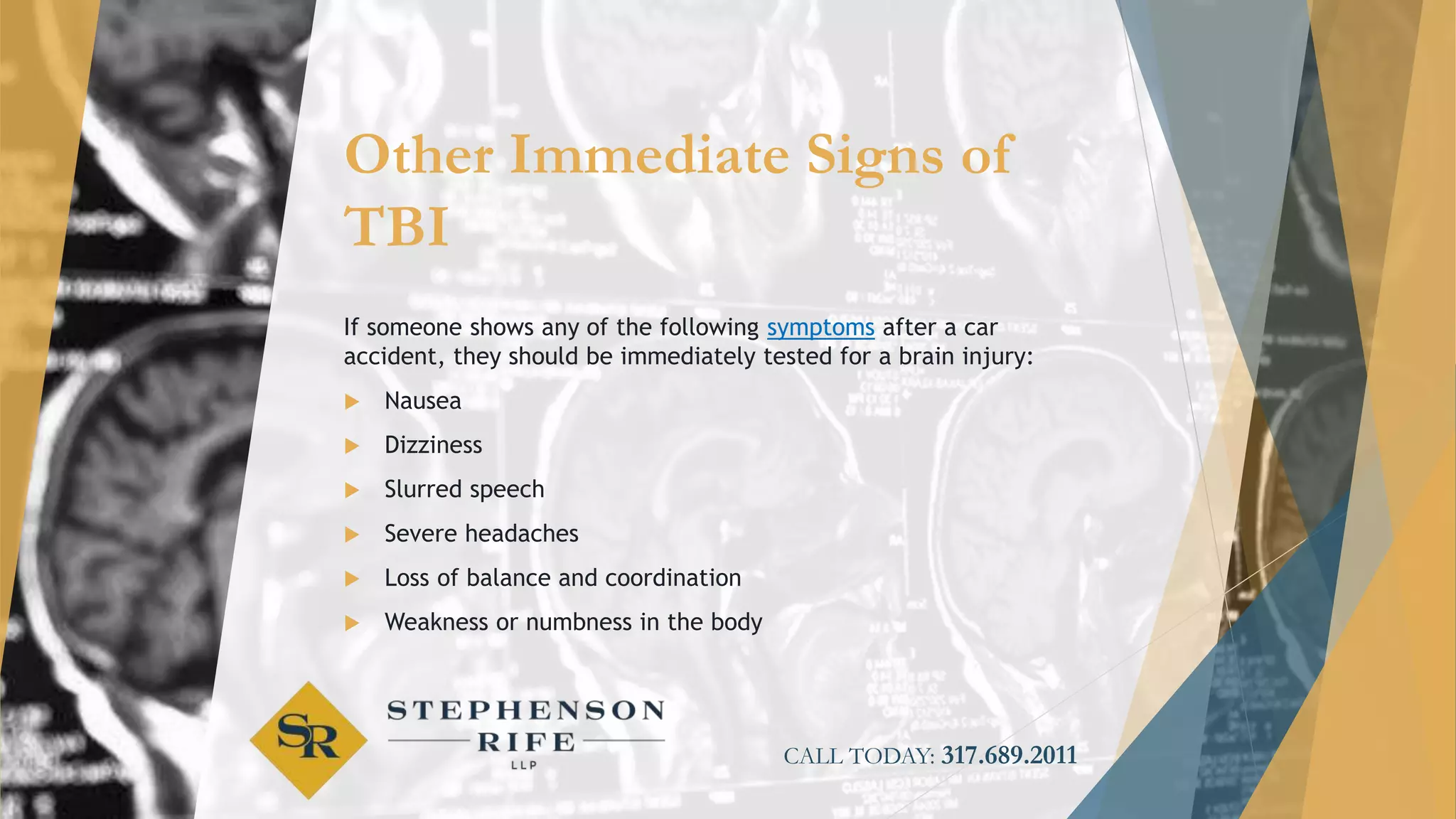 TBI Signs After a Crash | PPTX