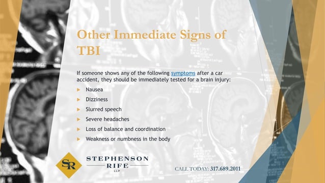 TBI Signs After a Crash | PPT