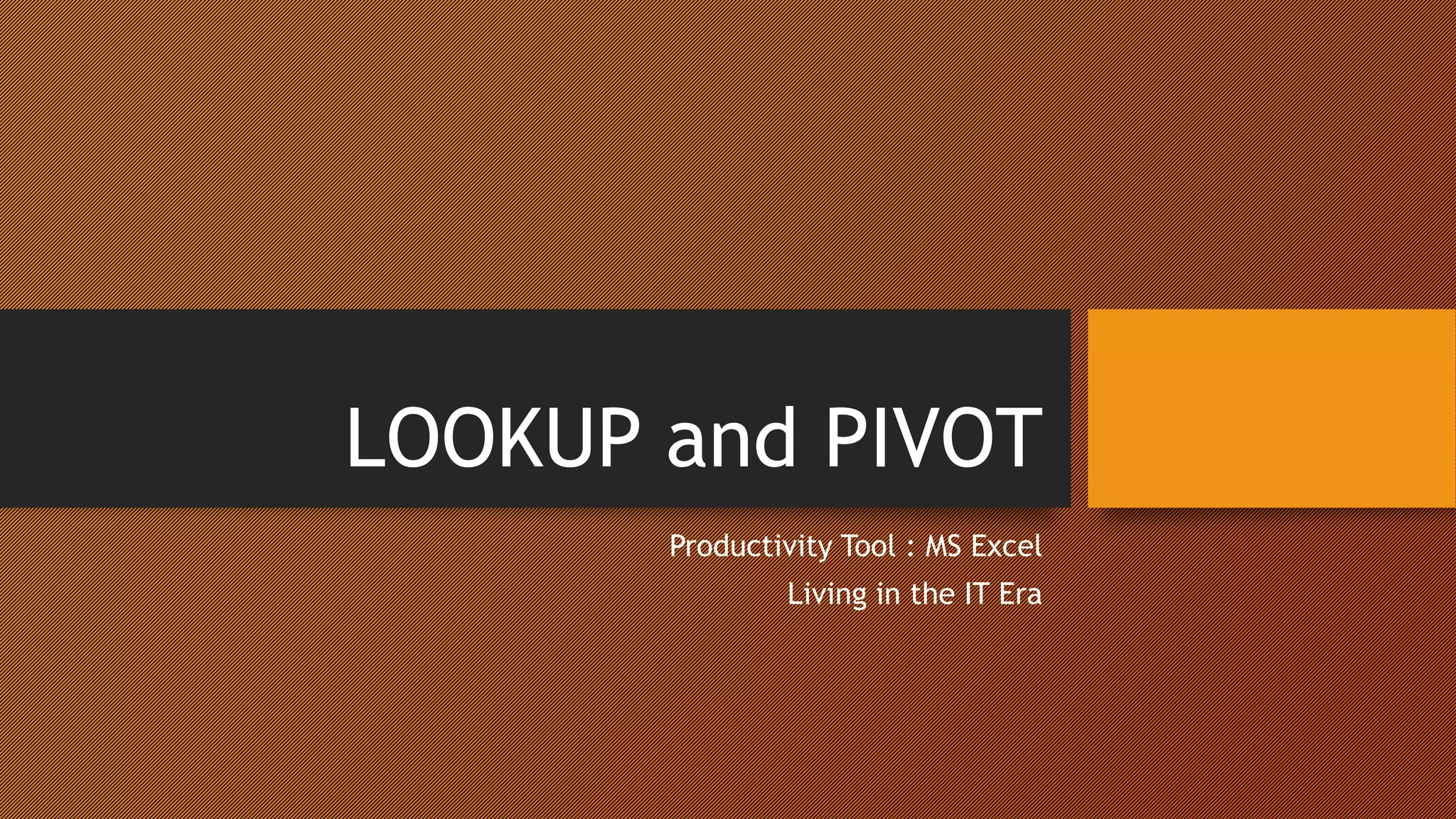 Lookup and PIVOT.ppt