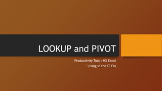 Lookup and PIVOT.ppt