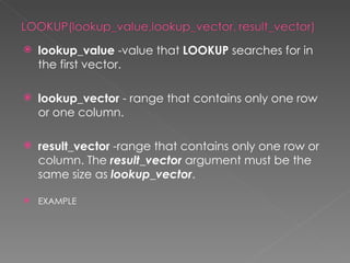 Look up functions | PPT