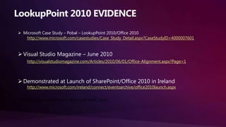LookupPoint at Microsoft WPC 2010 | PPT