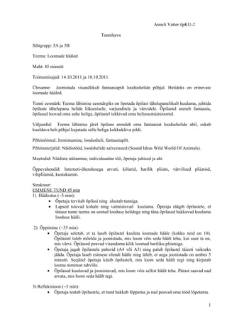 Loomade hääled | DOC