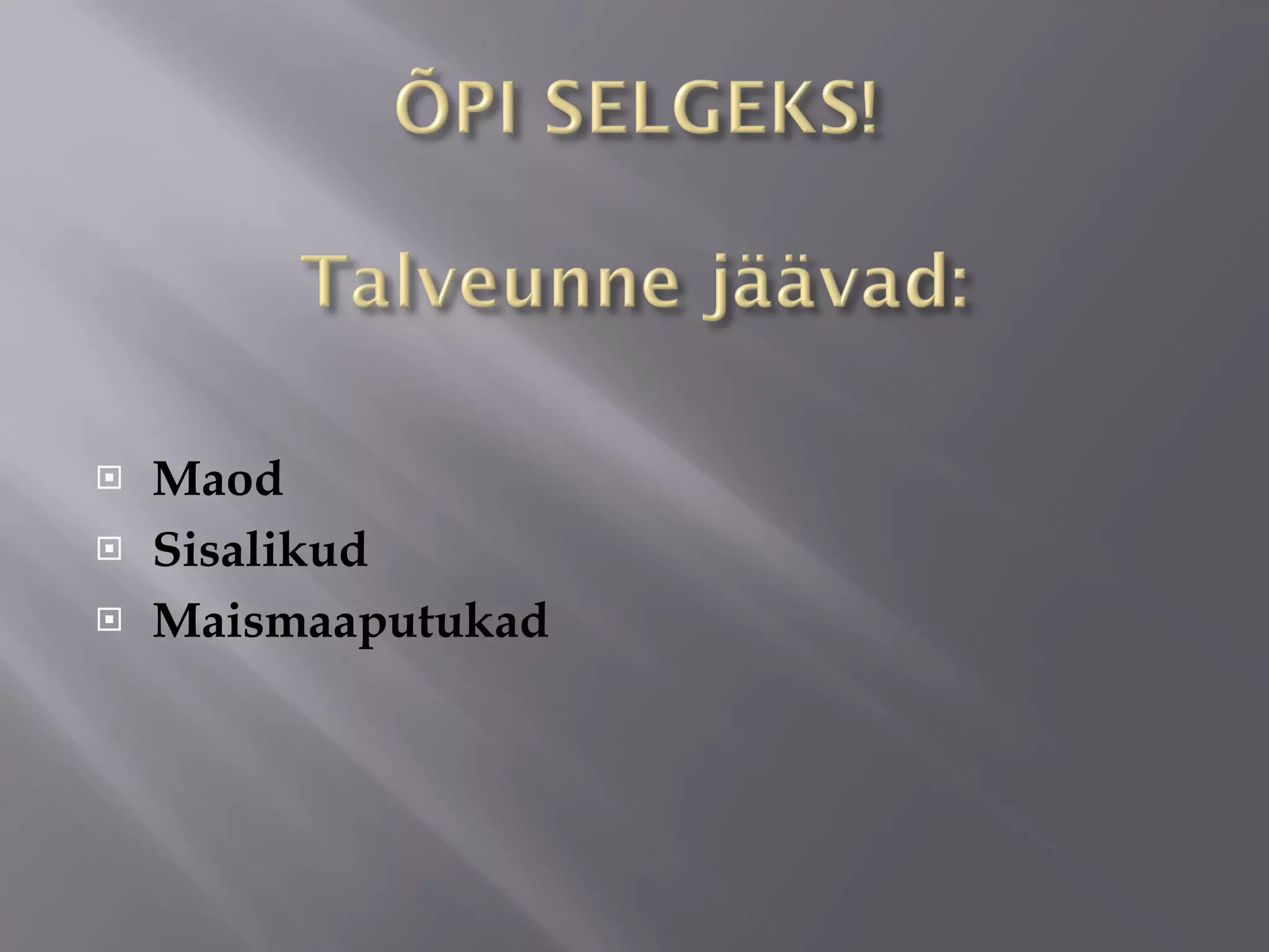 Loomad talvel[1] | PPT