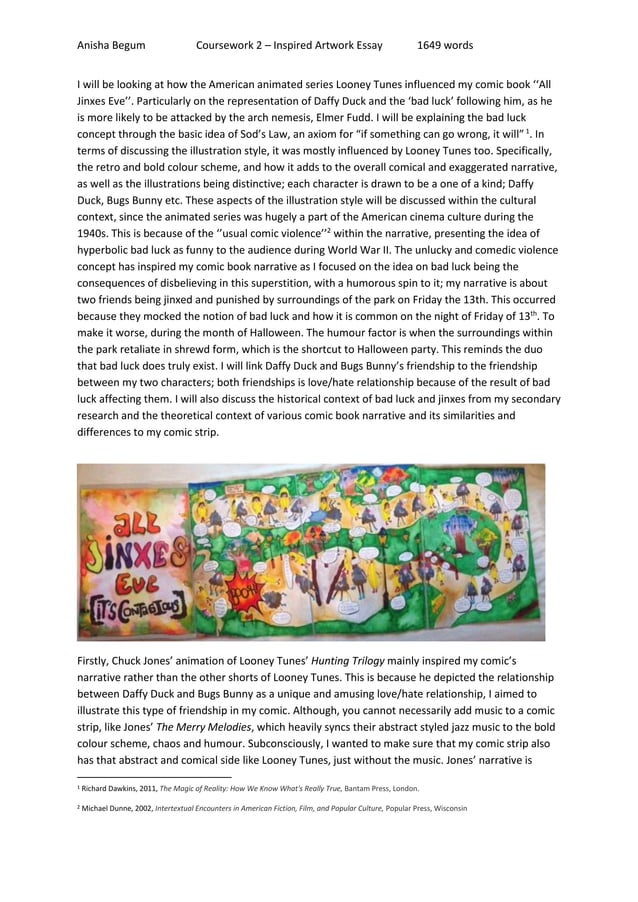 Looney tunes inspired essay bad luck | PDF