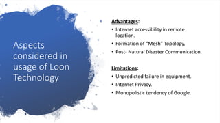 Loon project | PPTX | Internet | Computing