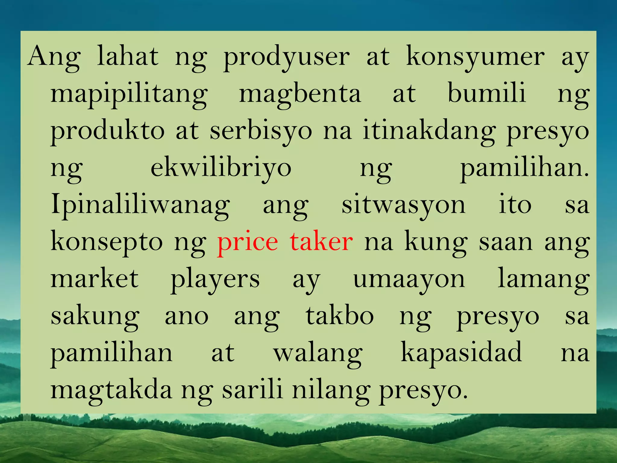 ANG PAMILIHAN AT ANG ESTRUKTURA NITO | PPT