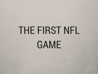 history of nfl | PPT