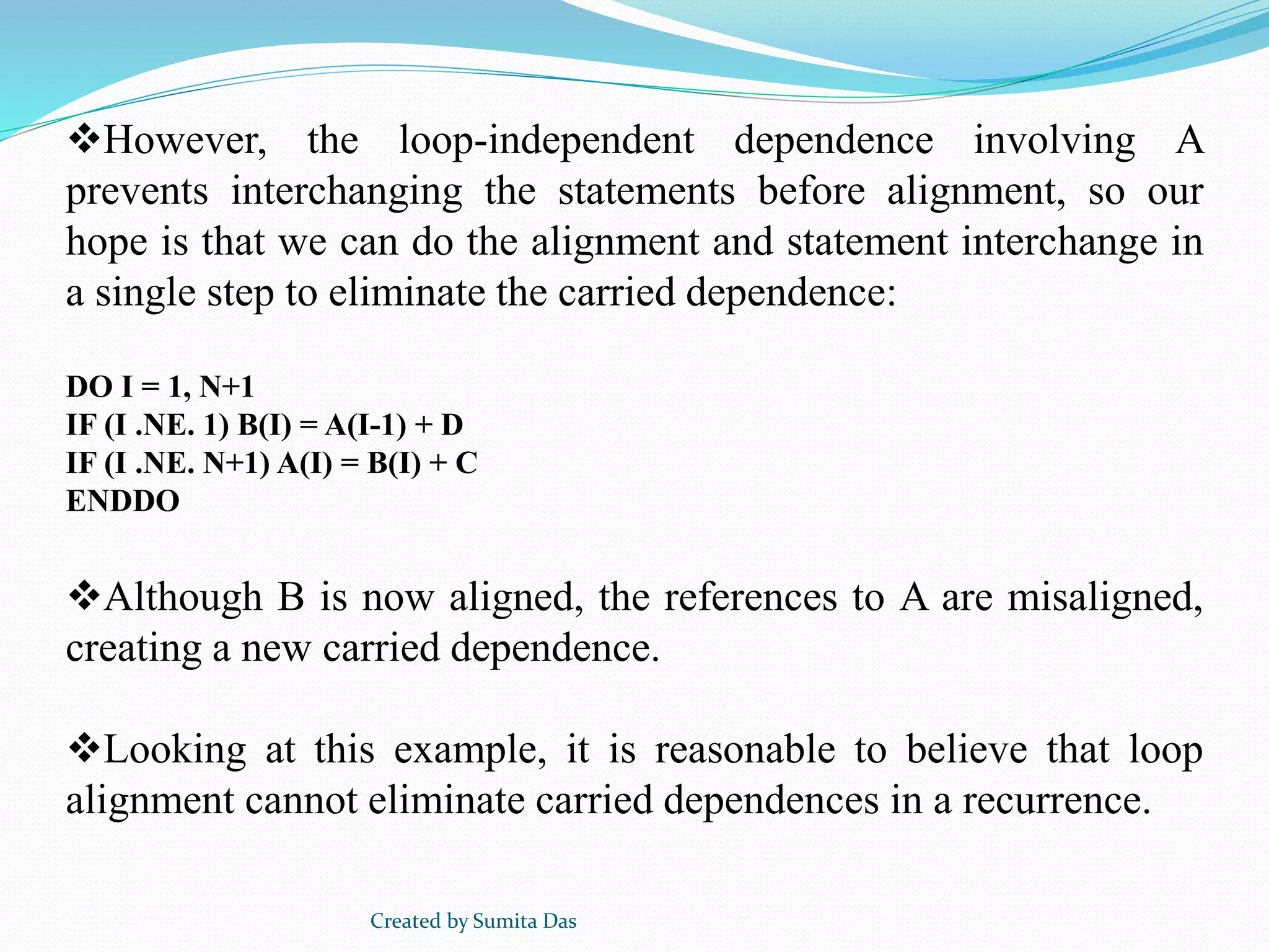 Loop alignment | PPT