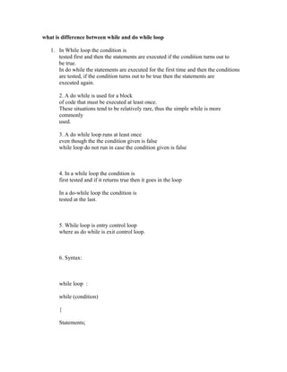 Loop and storage class | DOC | Programming Languages | Computing