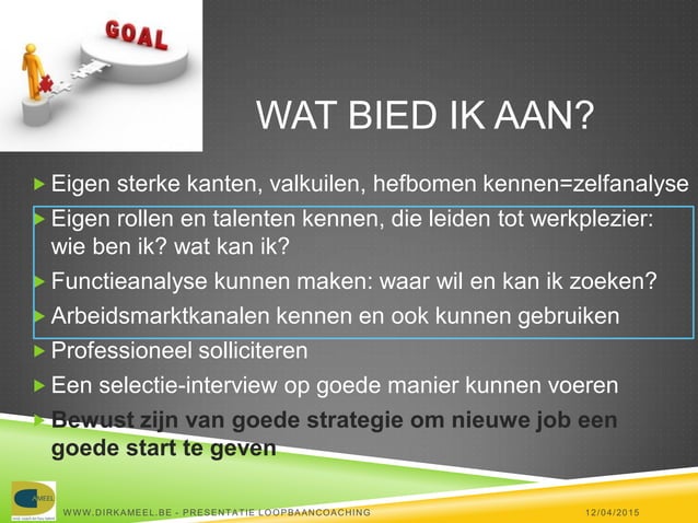 Loopbaancoaching wat bied ik? | PDF