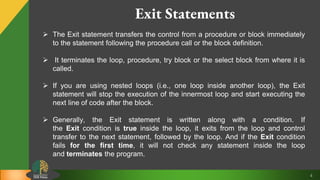 Loop control statements | PPTX