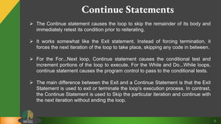 Loop control statements | PPTX