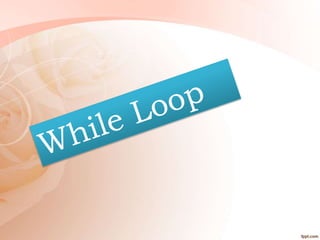 Loop Control Structure Pptx