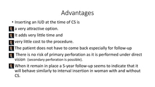 Loop (device orsystem) insertion during cesarean section | PPT