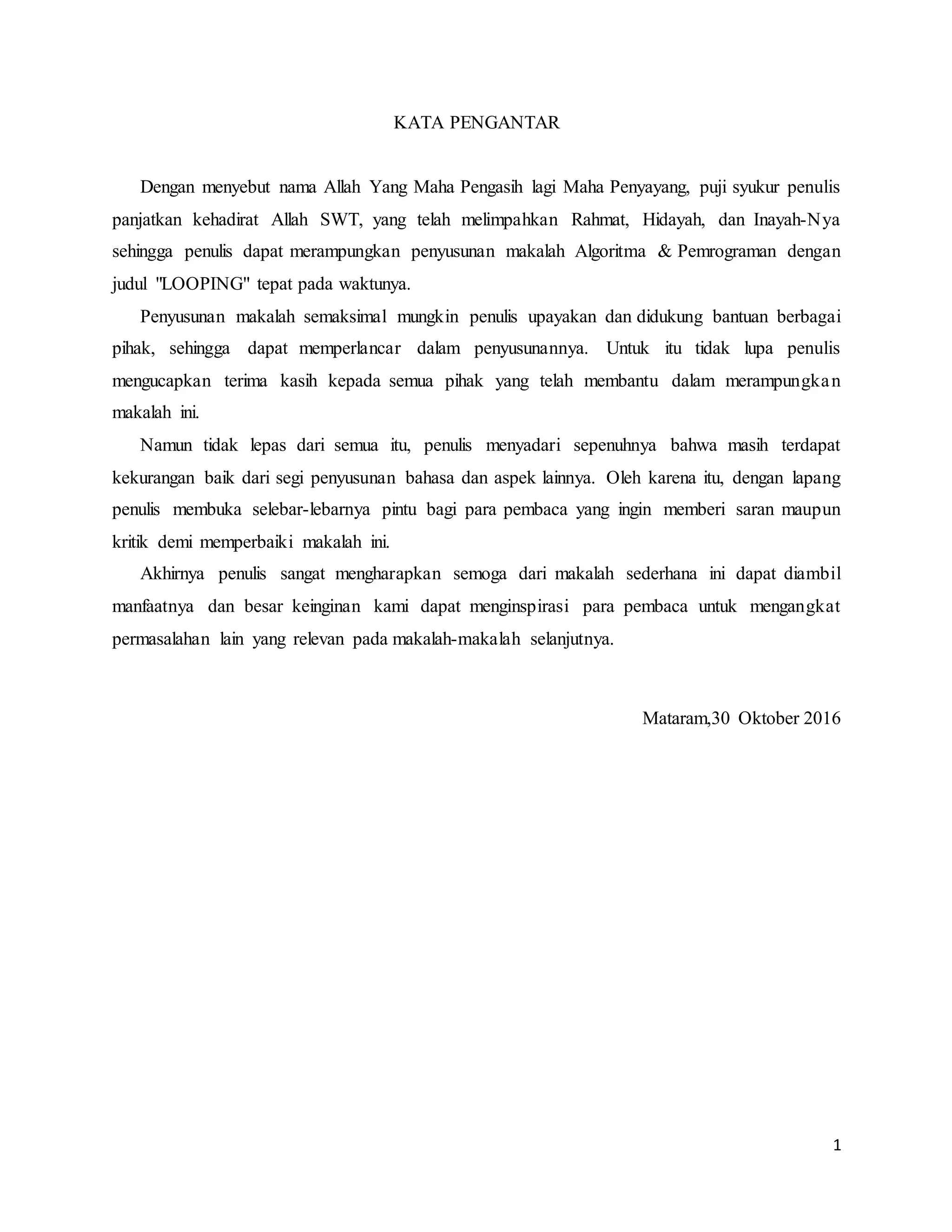 Perulangan atau looping dalam java | PDF